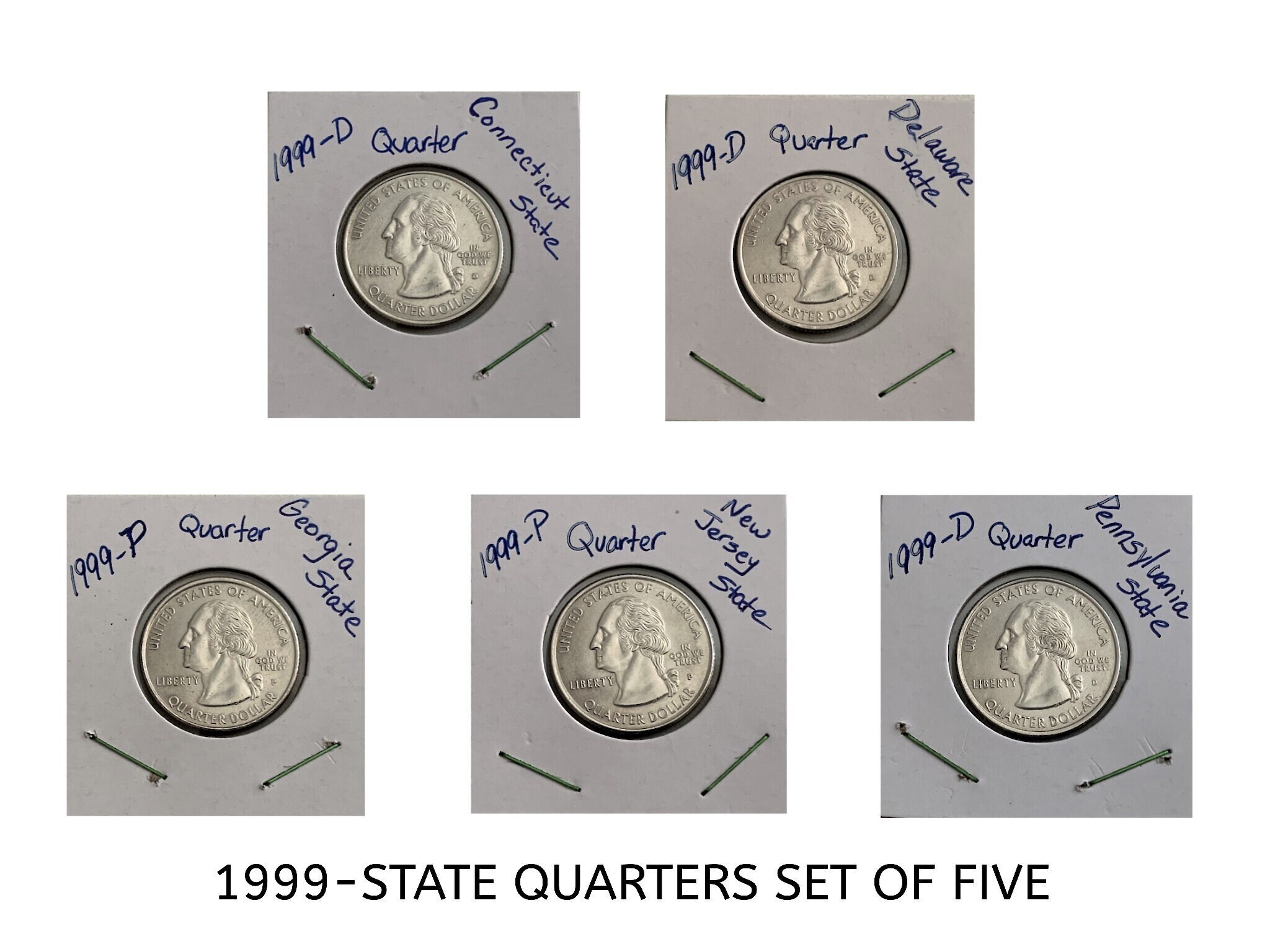 STATE QUARTERS 5 Piece Set of 1999 State Quarters in the 50 - Etsy