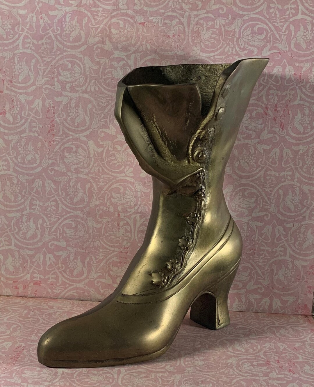 Brass Boot. Vintage Solid Brass Boot Victorian Brass Door Stop, Brass ...