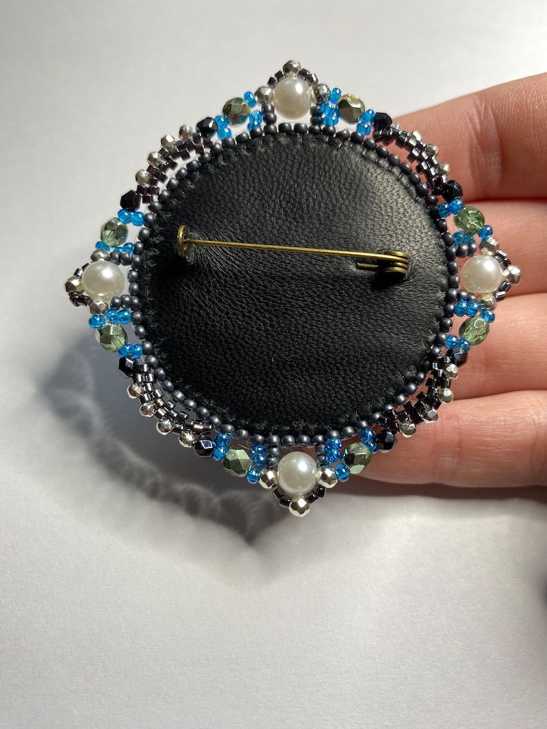 Handmade Natural Stone Broche - Etsy