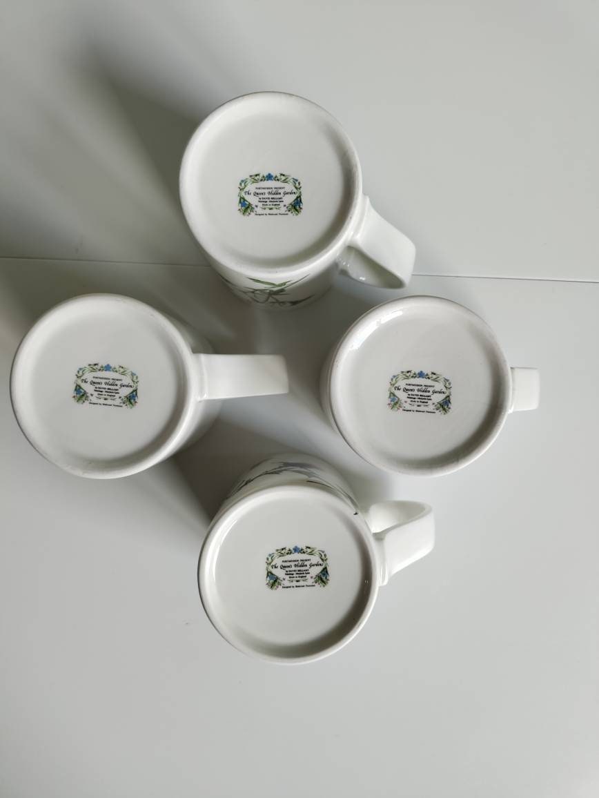 Vintage Portmeirion Pottery the Queen's Hidden Garden Collection. Four ...