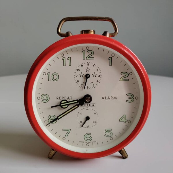 Red Alarm Clock - Etsy