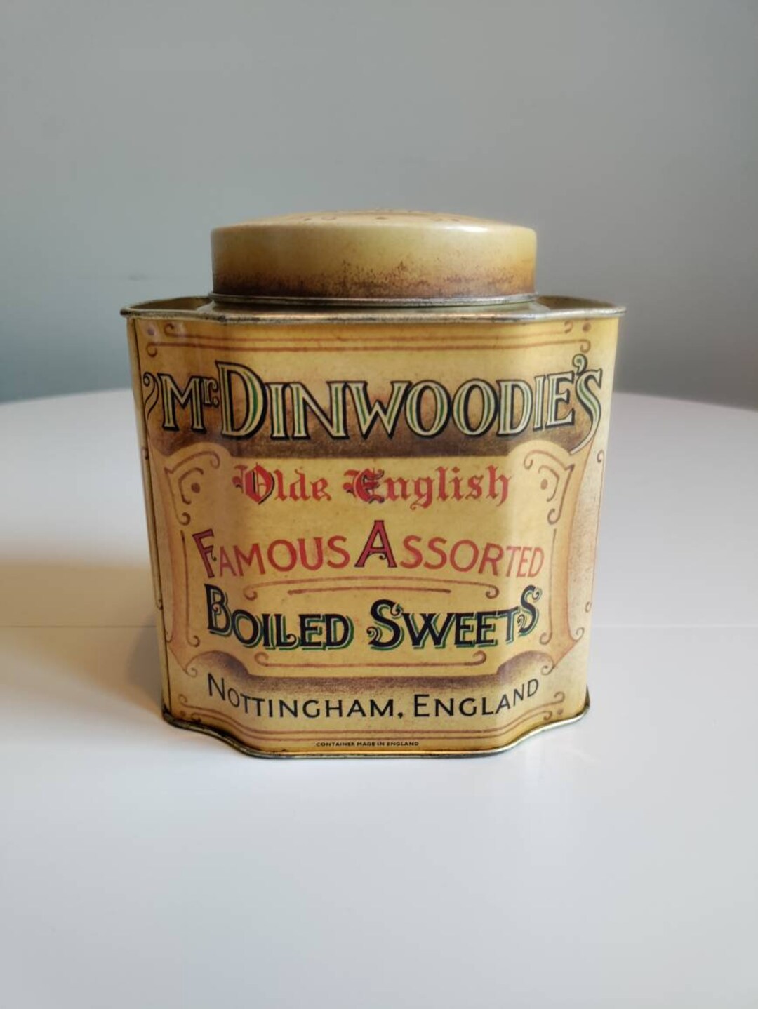 Vintage Mr. Dinwoodie's Boiled Sweets Tin. Olde English Famous Assorted ...