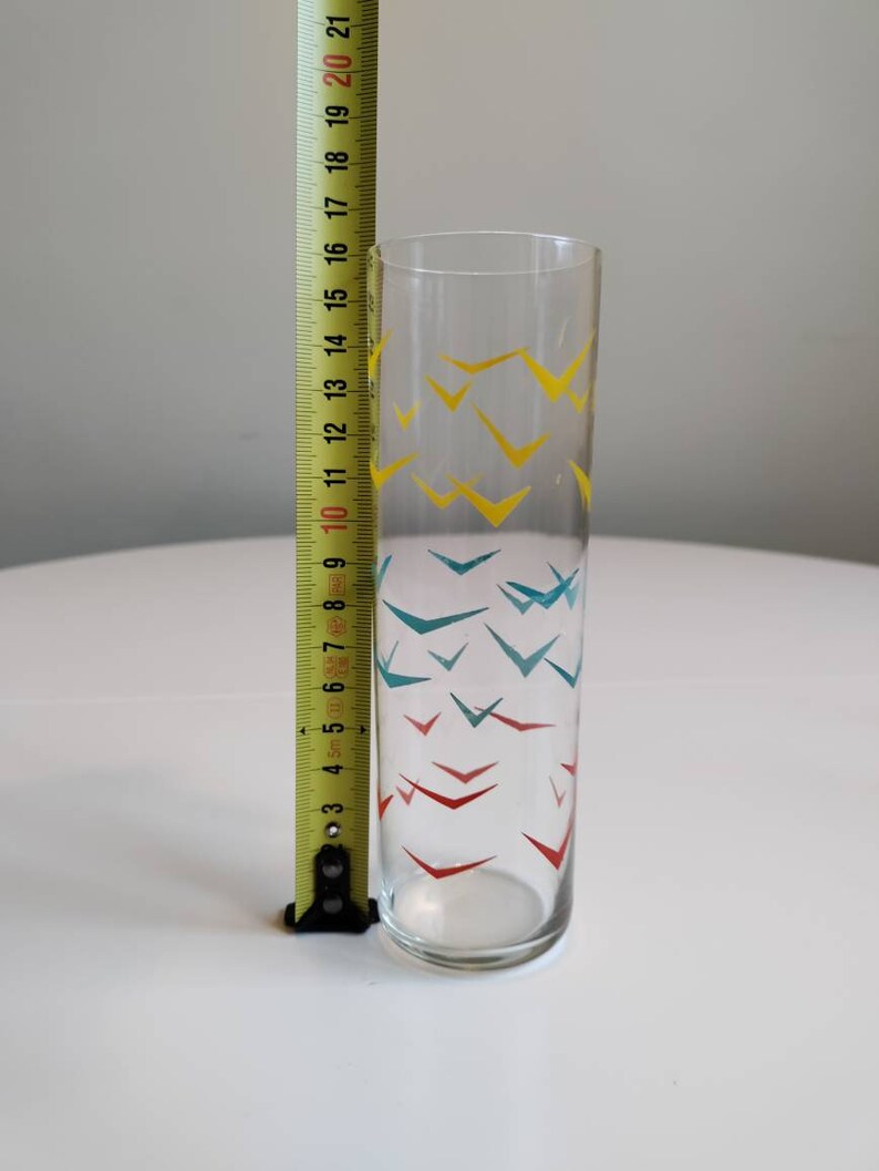 Vintage Set of Two Drinking Glasses, Long Glasses, Vintage Lemonade ...