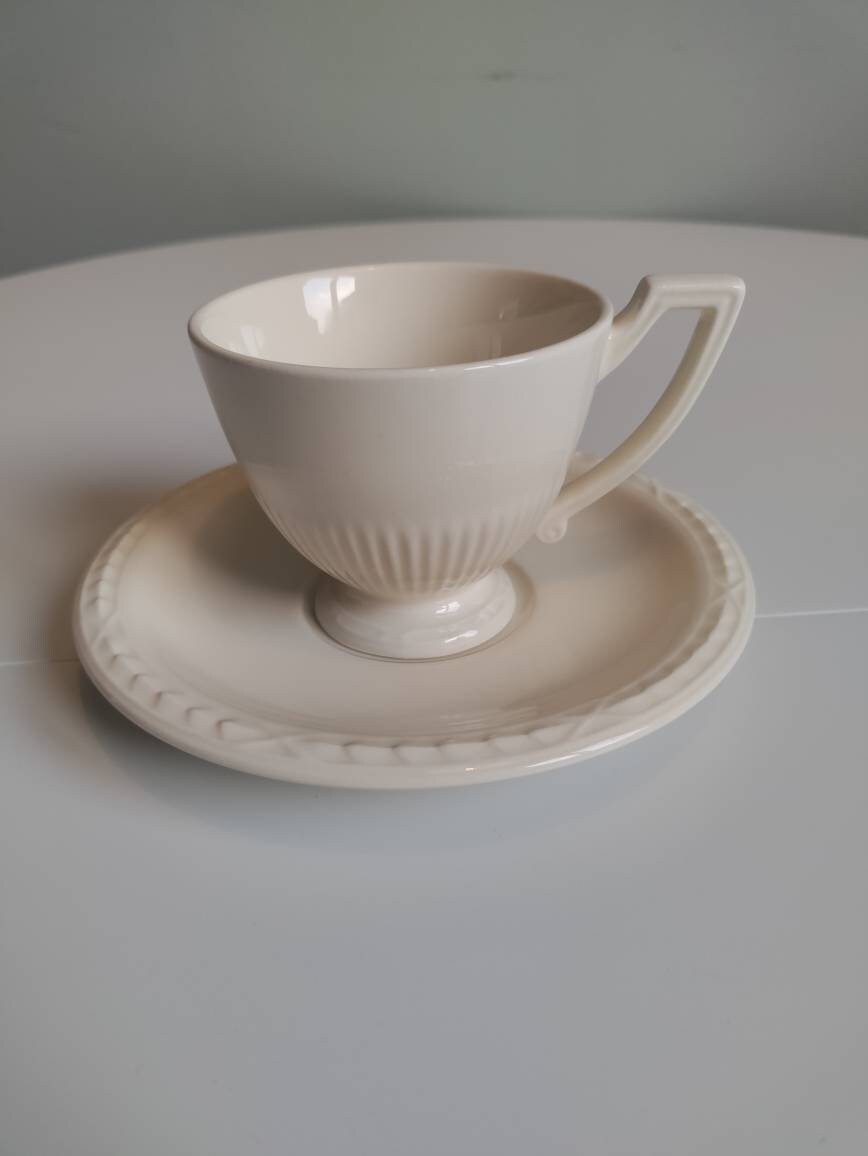 Vintage Coffee Set of Two Recamier Royal Creamware. Cup and Saucer Sets ...