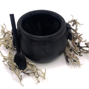 Mini Cauldrons With Spoon | 3D Printed| Halloween Mini Cauldrons ...