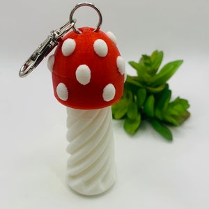 Mini Keychain for Chapstick, Mini Mushroom Keychain, Mushroom Keychain ...