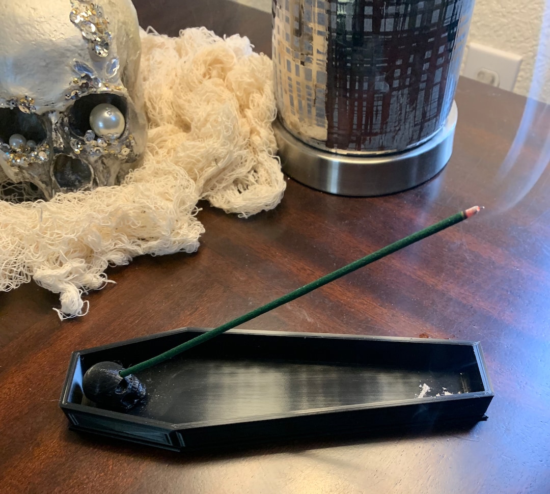 Coffin Incense Burner Skull Incense Holder Gothic Decor - Etsy