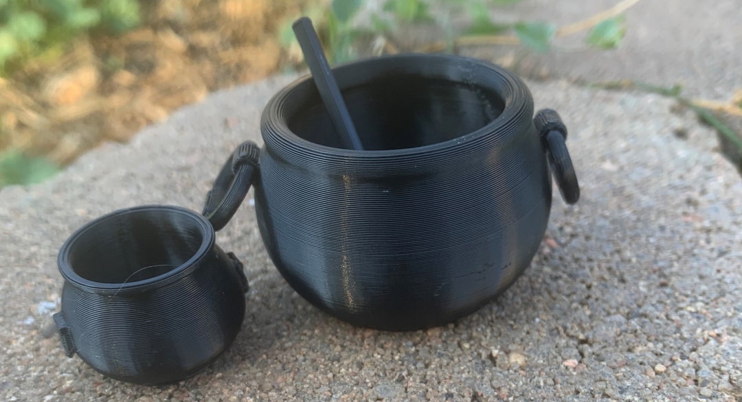 Mini Cauldrons With Spoon 3D Printed Lightweight - Etsy
