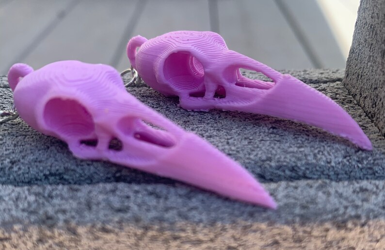 Raven Earrings 3D Printed Lightweight Gothic Over Sized - Etsy