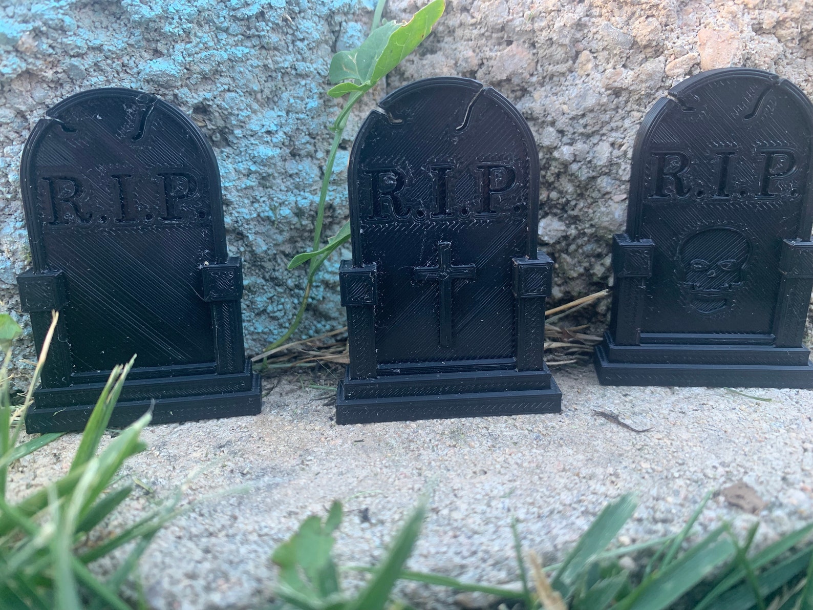 Mini Tombstones 3D Printed Halloween Decorations Grave - Etsy