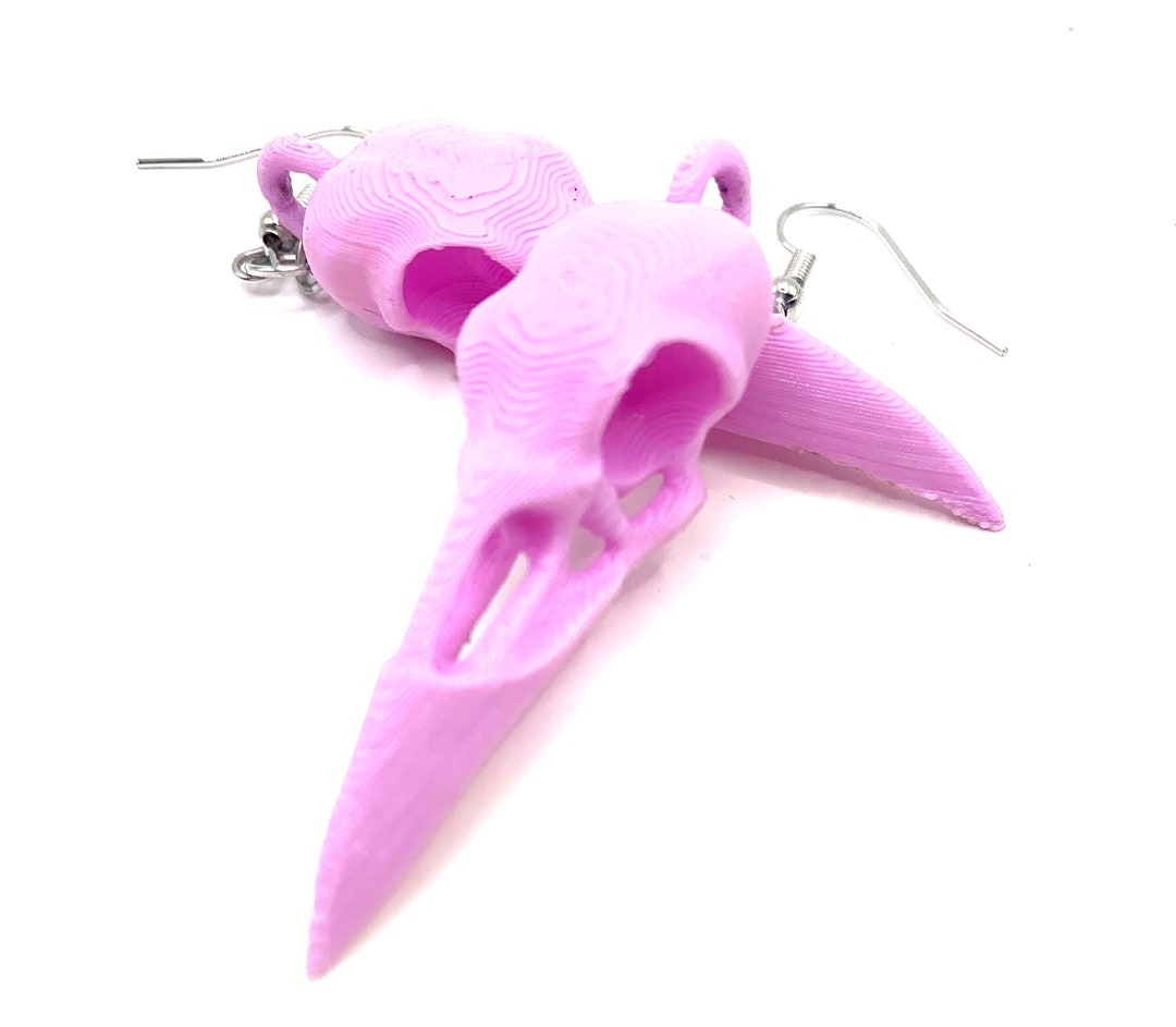 Raven Earrings | 3D Printed | Lightweight | Gothic Earrings | Raven ...