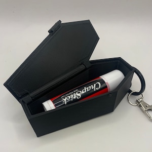 Chapstick Holder, Keychain, Coffin Keychain, Goth Keychain, Keychain ...