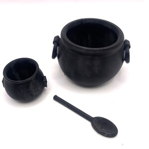 Mini Cauldrons With Spoon | 3D Printed| Halloween Mini Cauldrons ...