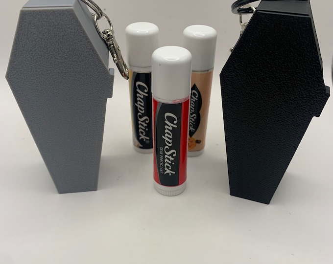 Chapstick Holder, Keychain, Coffin Keychain, Goth Keychain, Keychain ...