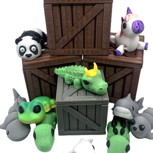 Micro 3d Printed Articulated Animals - Etsy