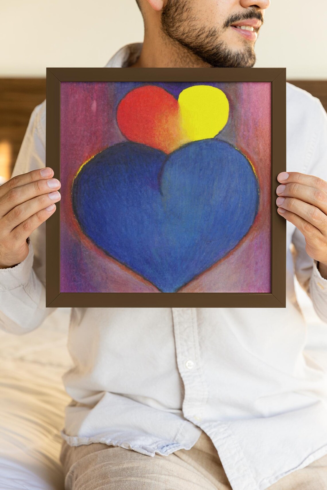 Abstract Blue Heart Digital Wall Art - Instant Download Print, Blue ...