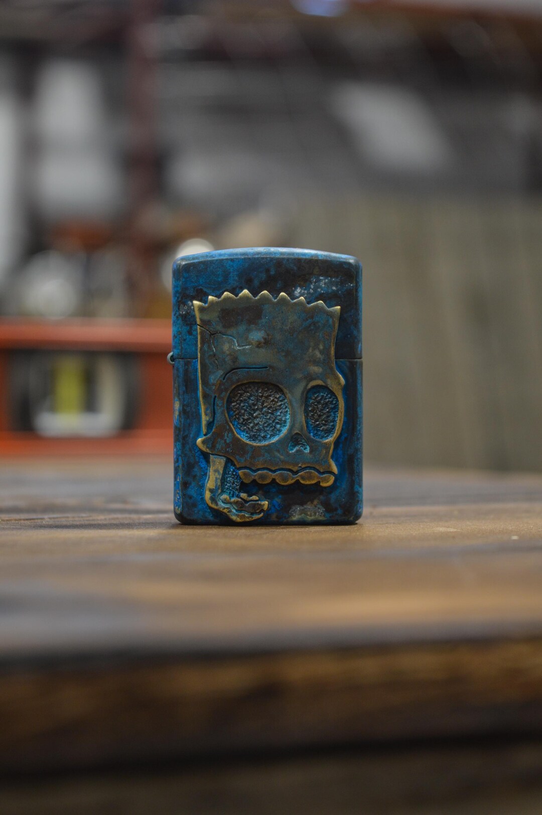 Bart Skull Custom Armor Zippo - Etsy