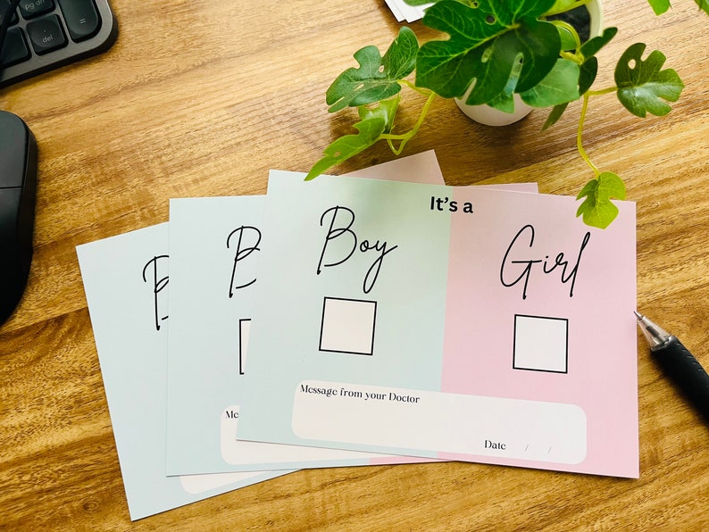 Gender Reveal Card by Your Doctor -digital - - Etsy