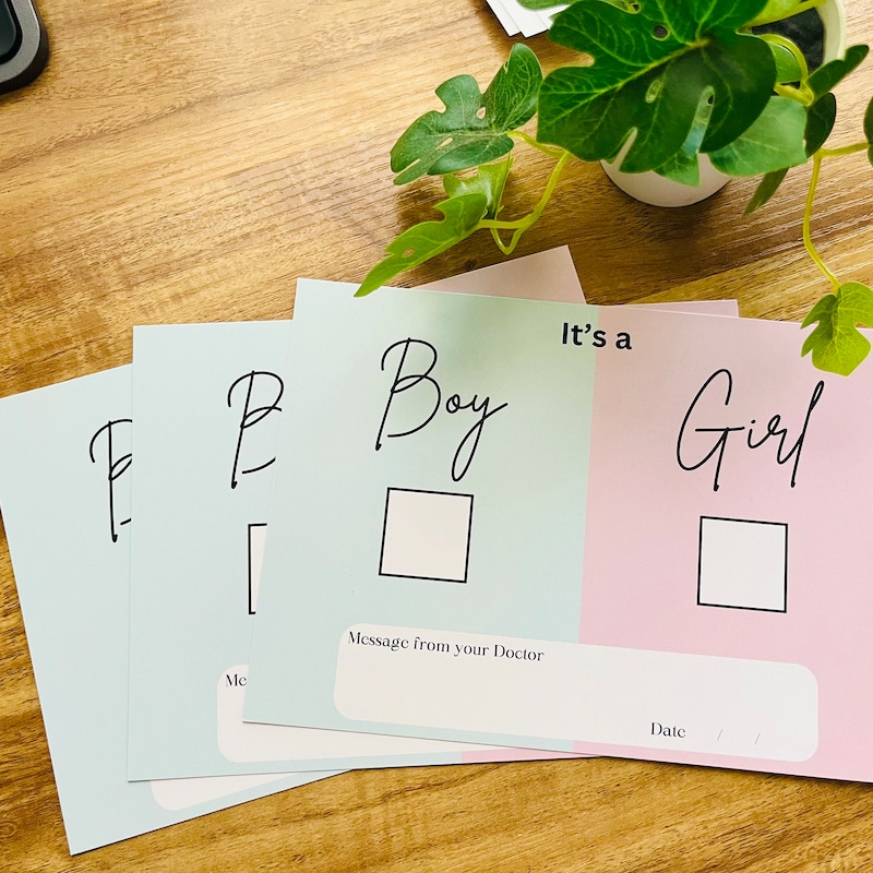 Baby Gender Reveal Envelope - Etsy