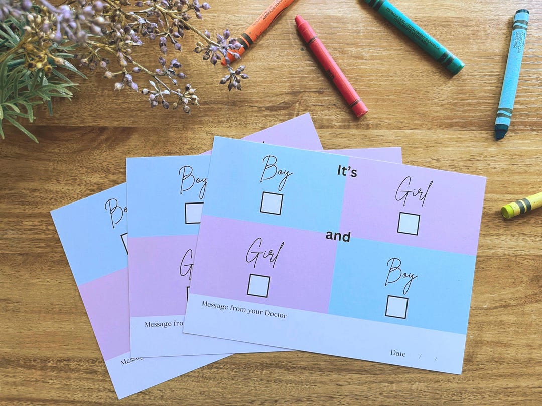 TWINS - Gender Reveal Card by Your Doctor -digital - - Etsy