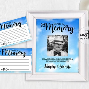 Funeral Bundle Set, Funeral Program Template, Funeral Program, Blue ...