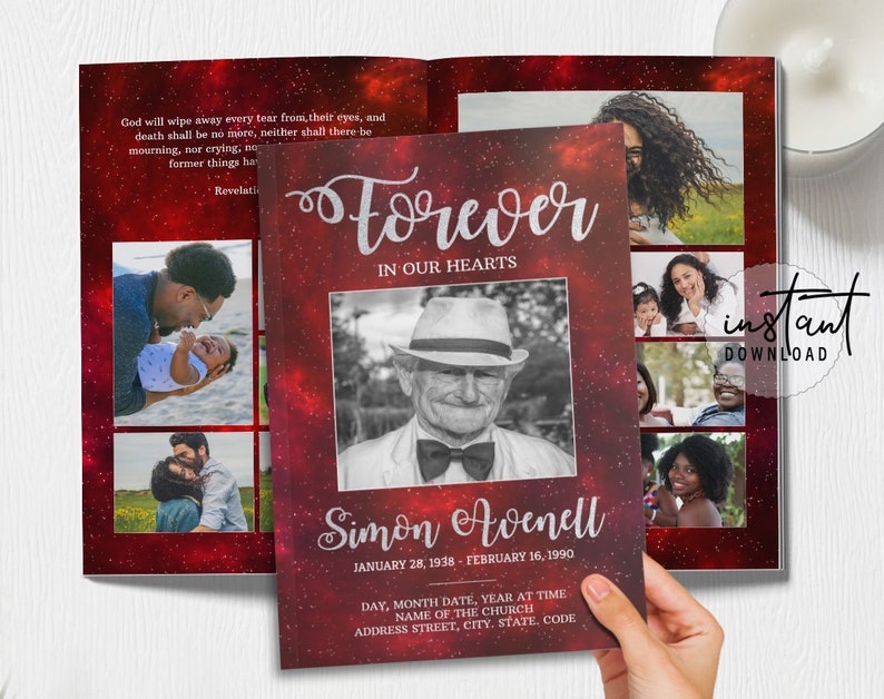 Funeral Bundle Set Funeral Program Template Funeral Program - Etsy