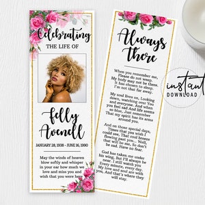 Funeral Bundle Set, Funeral Program Template, Funeral Program, Pink ...