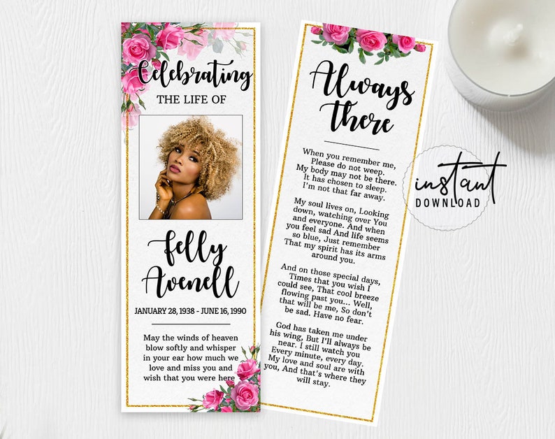 Funeral Bundle Set Funeral Program Template Funeral Program - Etsy