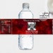 Funeral Water Bottle Label, Memorial Water Bottle, Red Galaxy Funeral ...