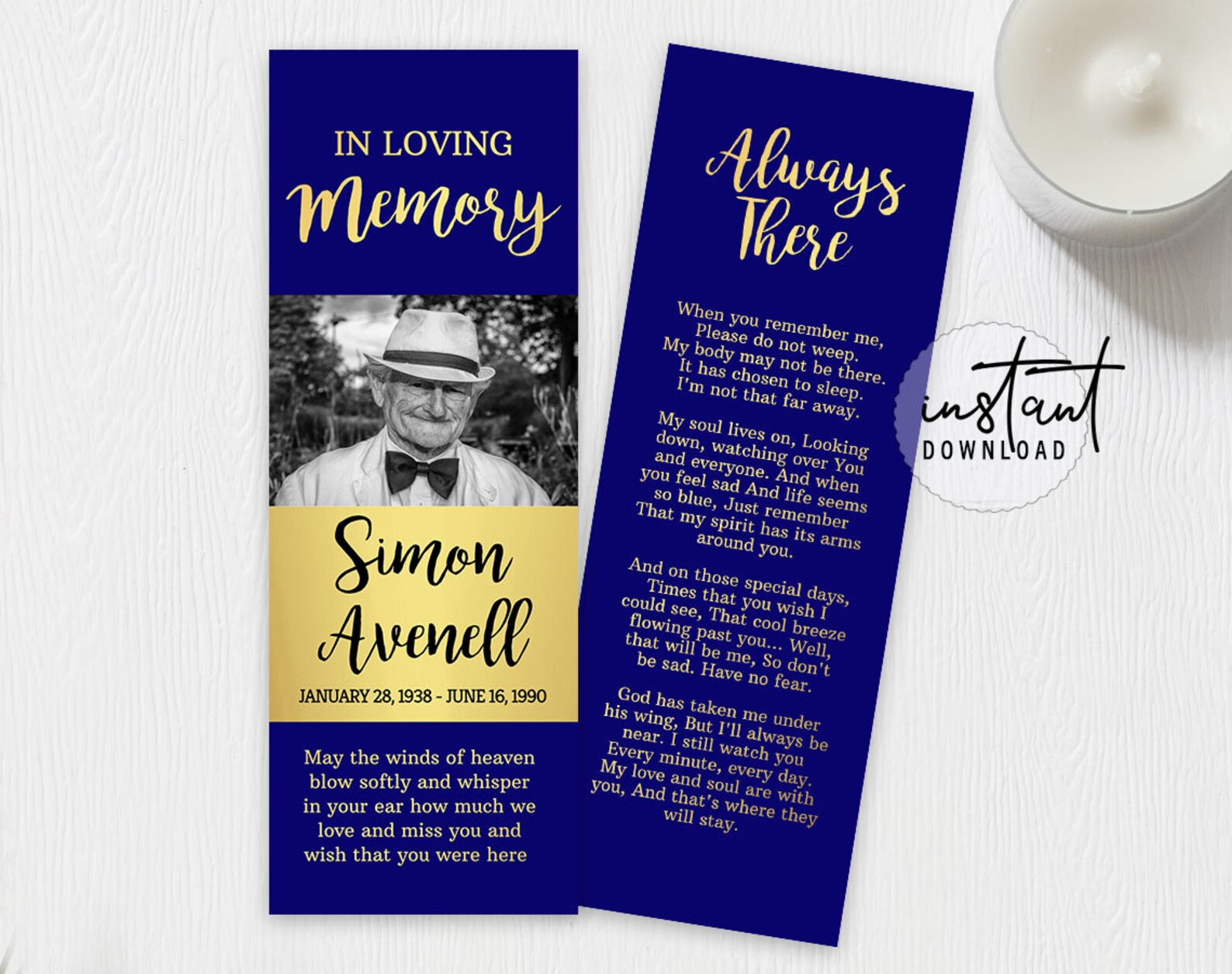 Funeral Bundle Set Funeral Program Template Funeral Program - Etsy