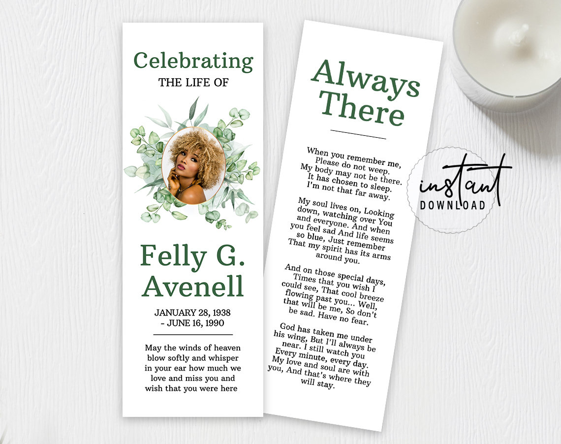 Funeral Bundle Set Funeral Program Template Funeral Program - Etsy