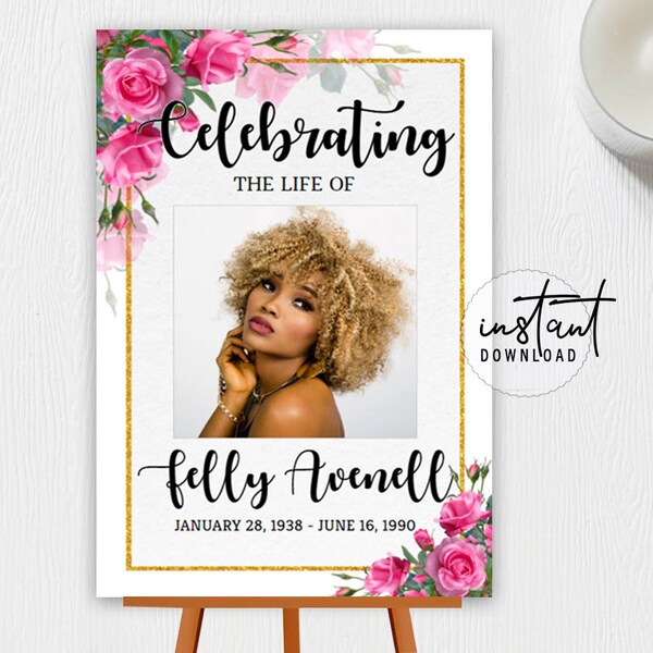 Fuchsia Funeral Program - Etsy