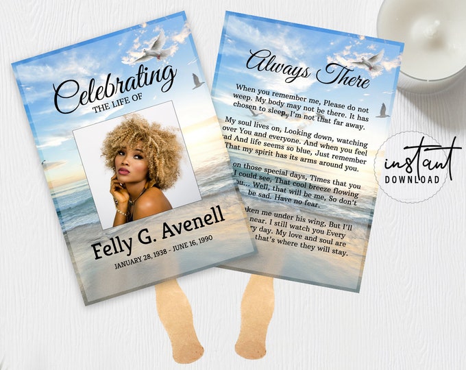 Memorial Fans, Photo Fans in Memory Of - Etsy