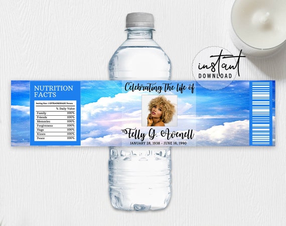 Funeral Water Bottle Label Memorial Water Bottle Funeral - Etsy UK