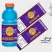 Basketball Gatorade Bottle Label, Gatorade Birthday Label, Purple and ...