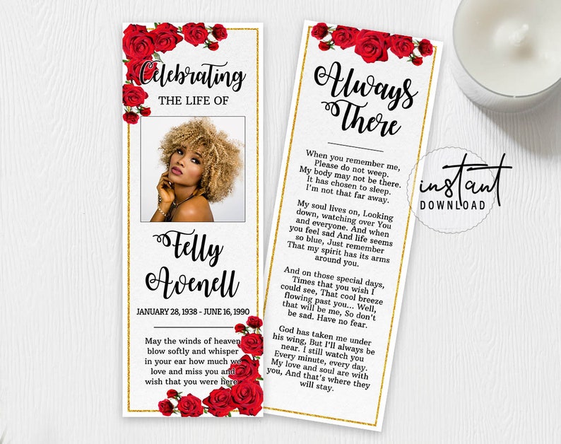 Funeral Bundle Set Funeral Program Template Funeral Program - Etsy