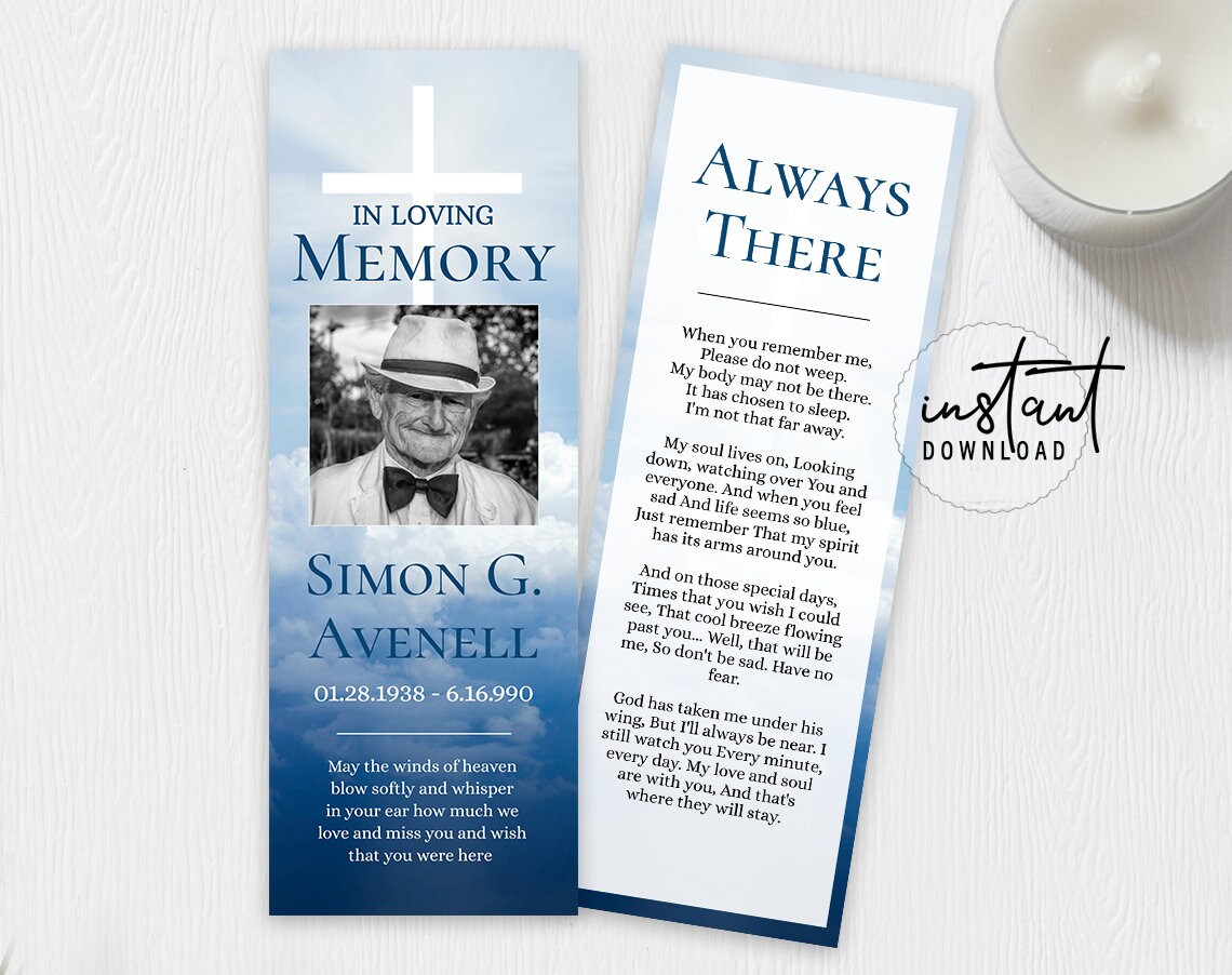 Funeral Bundle Set Funeral Program Template Funeral Program - Etsy