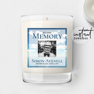 Funeral Bundle Set, Funeral Program Template, Funeral Program, Blue Sky ...