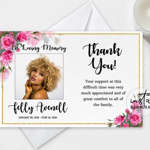Funeral Bundle Set, Funeral Program Template, Funeral Program, Pink ...