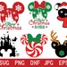 Disney Christmas SVG Bundle, Santa, Friends (svg, Png, Jpeg, Dxf, Eps ...