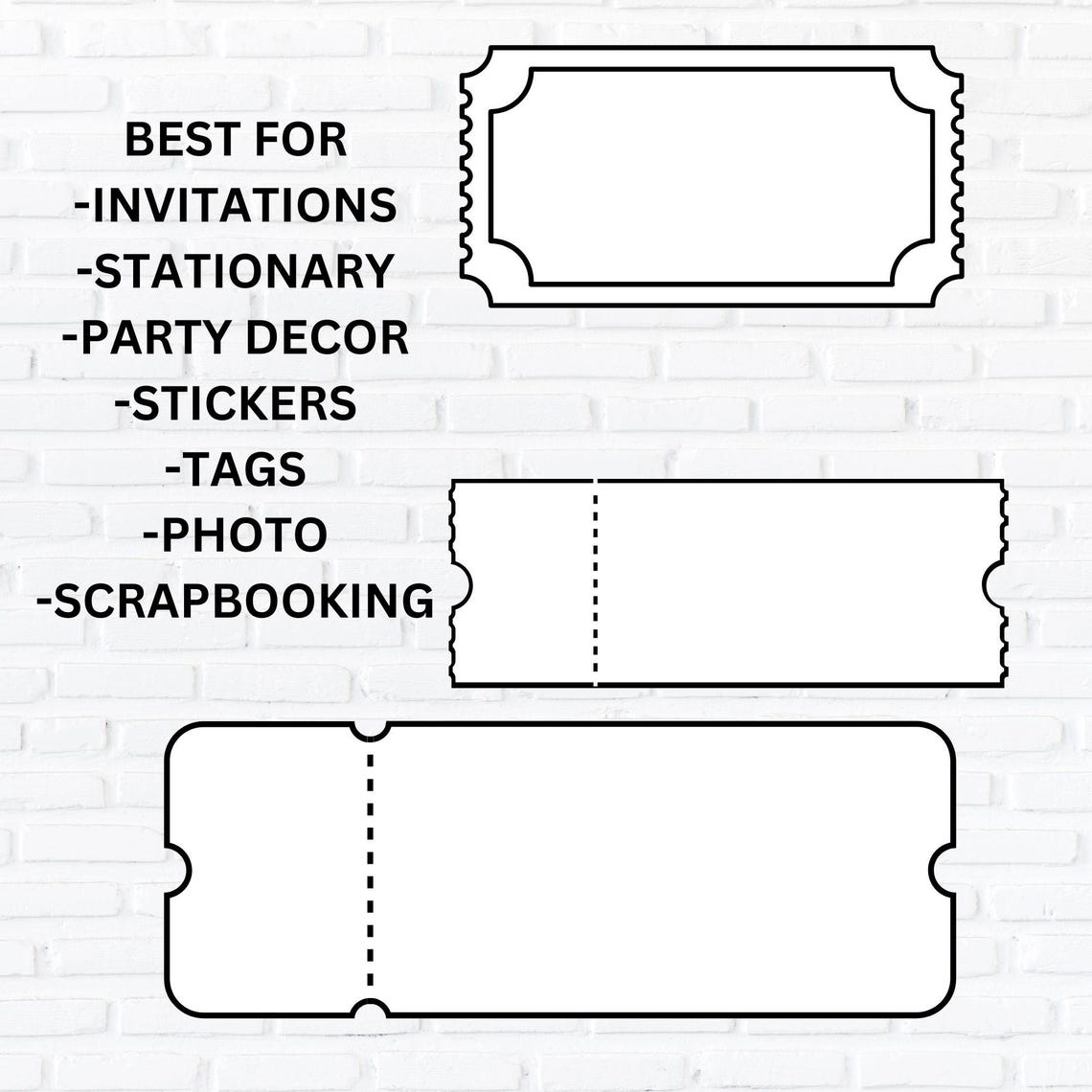 Ticket Template SVG Bundle: Event, Movie, Concert, Coupon (digital ...