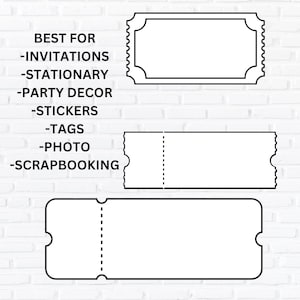 Ticket Svg/ticket Template Svg/empty Event Ticket/coupon Cut File ...