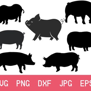 Pig Svg Bundle, Pig Face Svg, Pig Cut File, Animal Face Svg, Farm ...