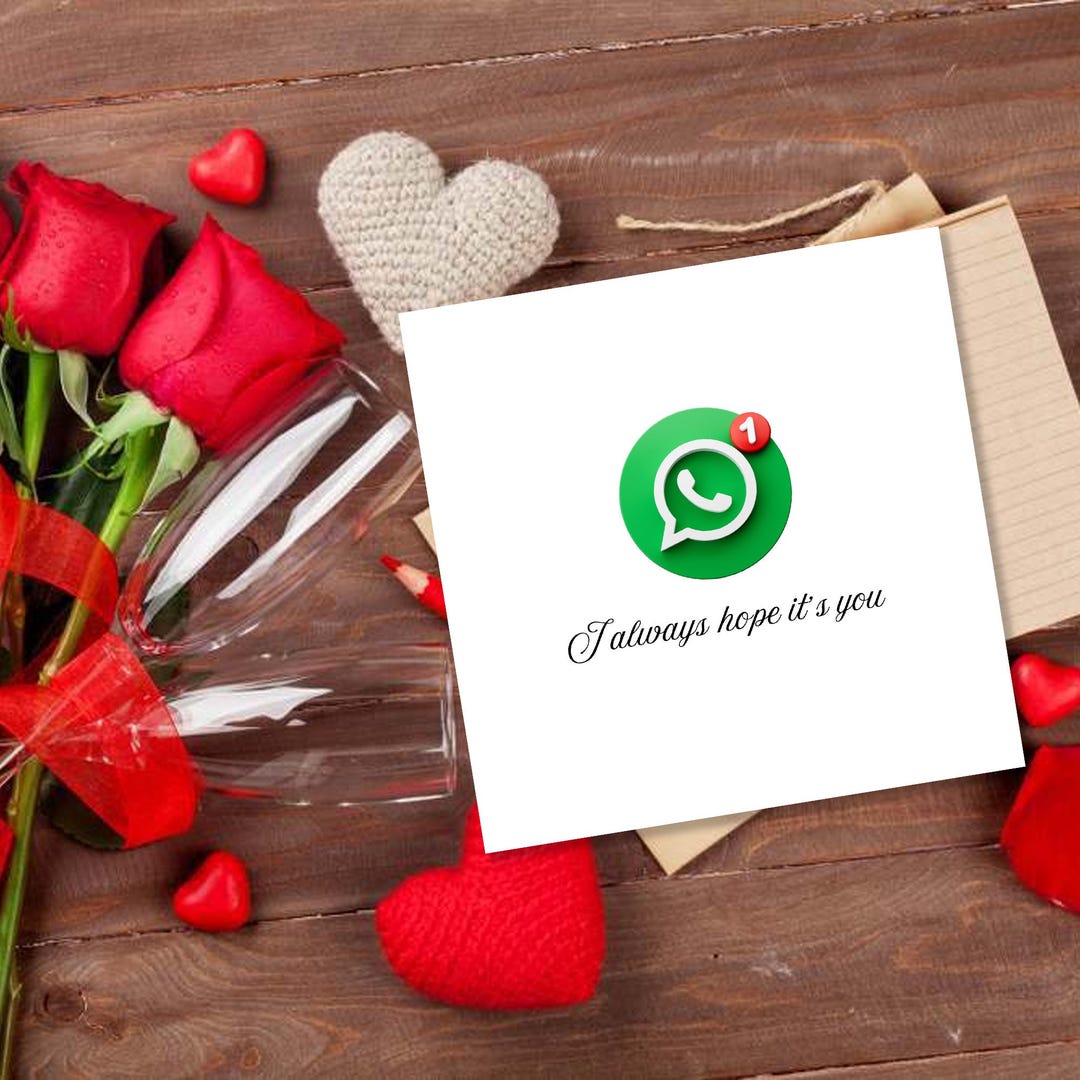 Printable Valentine's Day Whatsapp Ecard Template (digital Download) - Etsy