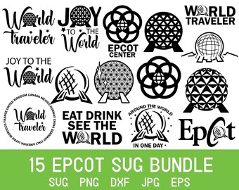 Epcot Skyline Design SVG PNG sublimation Cricut Silhouette - Etsy