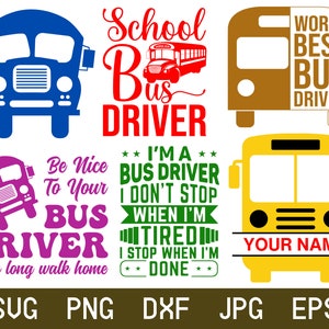 Bus Driver SVG Bundle: School Bus Designs (digital Download) - Etsy