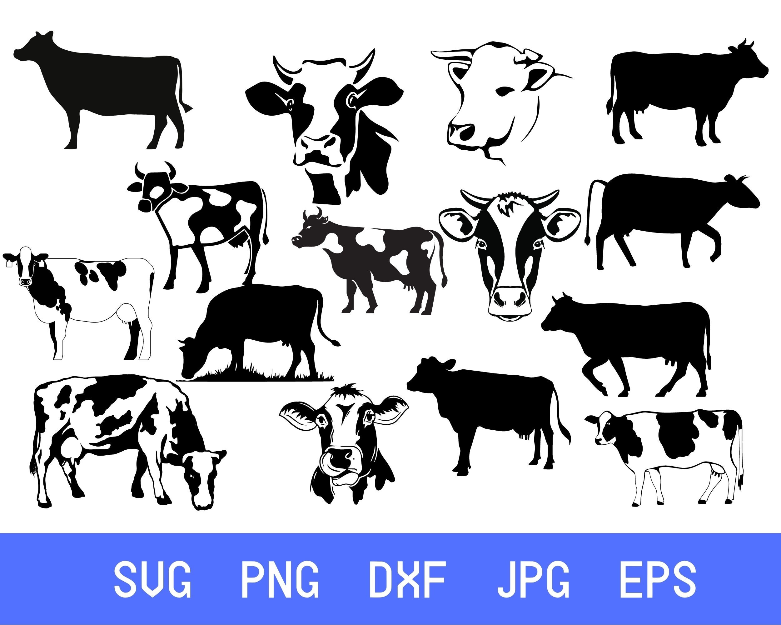 Vaca Svg Impresión de vaca Svg Vaca Png Cabeza de vaca Svg - Etsy México