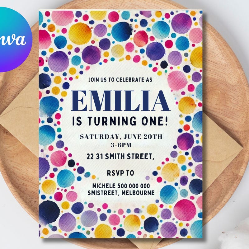 Polka Dot Invites - Etsy