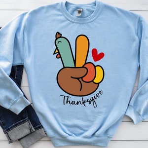 Peace Sign Turkey Svg, Thanksgiving Svg, Hello Thanksgiving Sweatshirt ...