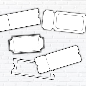 Ticket Svg/ticket Template Svg/empty Event Ticket/coupon Cut File ...